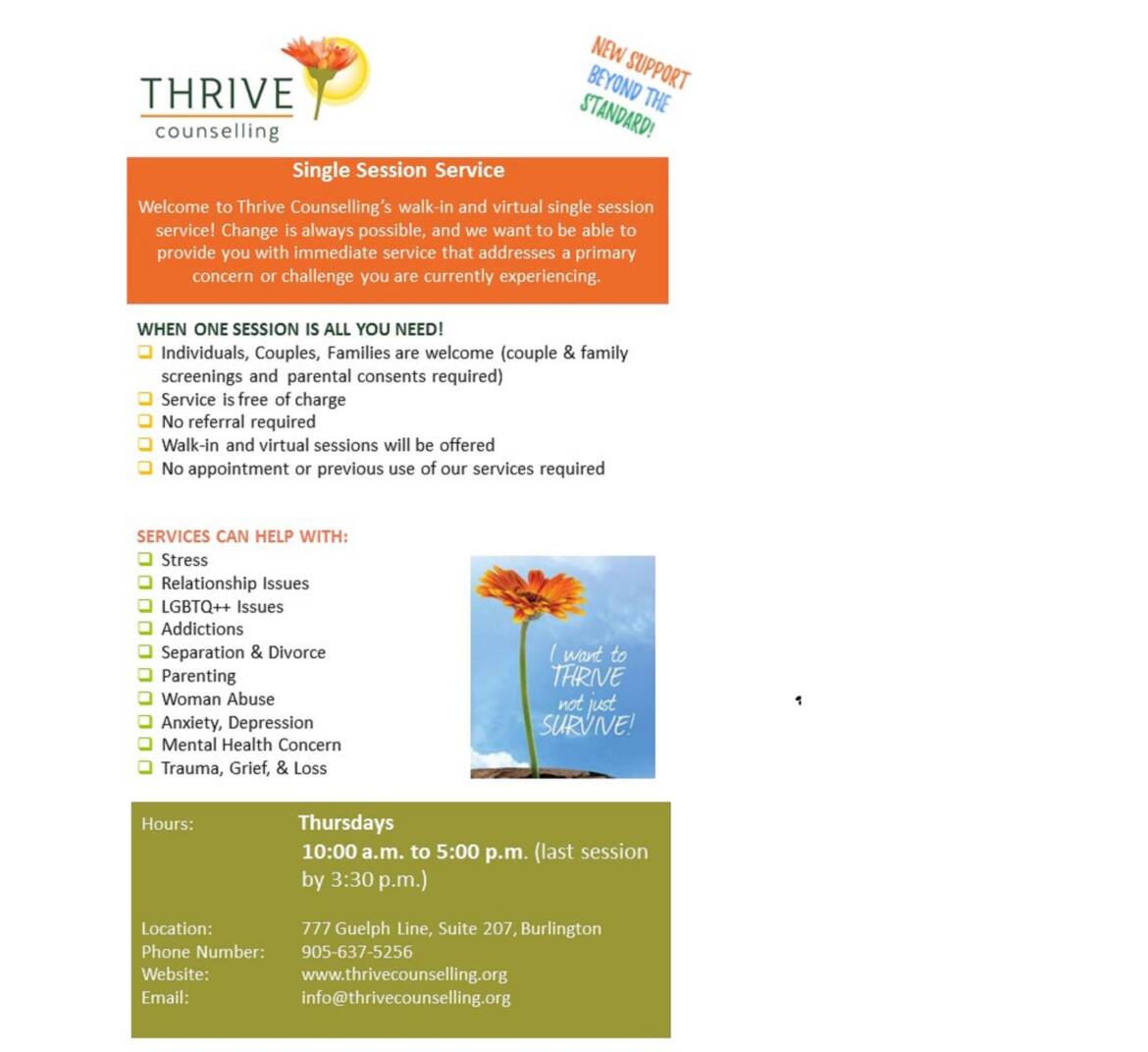 2023 Walk-in poster 2 | Thrive Counselling